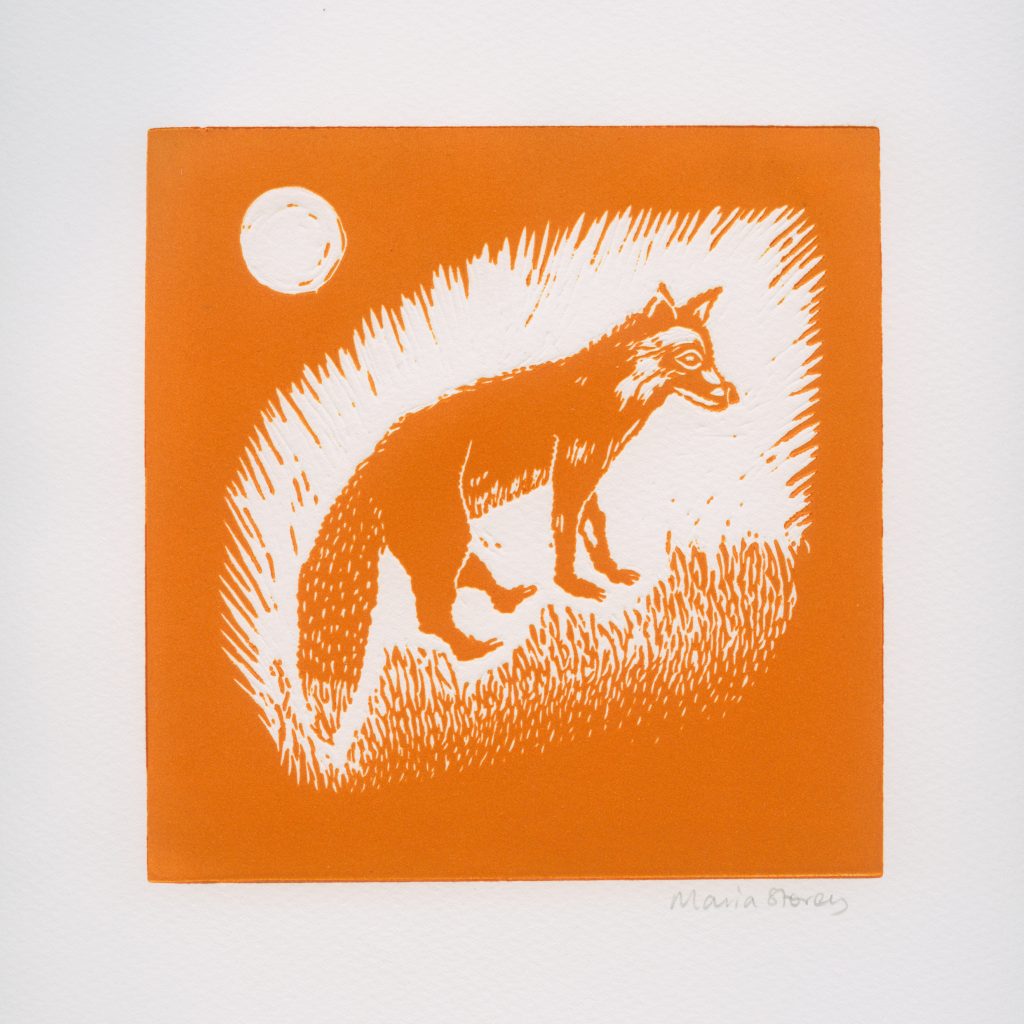 Fox and Moon - Orange - Maria Storey